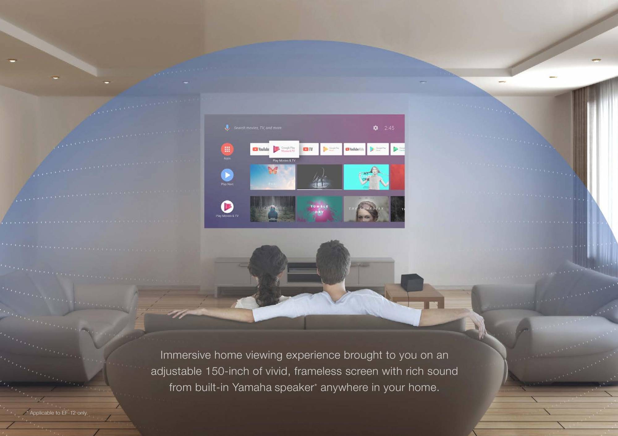 Epson EpiqVision EF-12 Mini 3LCD Full HD Laser Projection TV Home ...