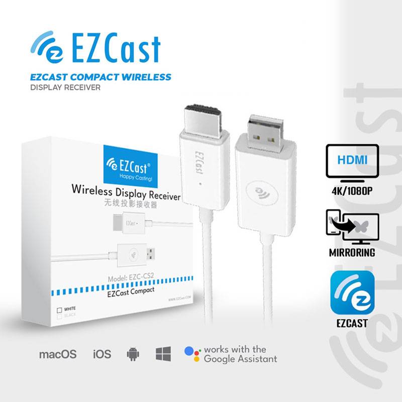 EZCAST Compact Wireless Display Receiver Full HD 1080P Dual Band ...