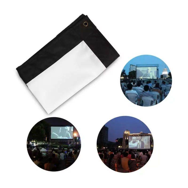 84” / 100” 16:9 Portable Projector Screen Wall Mounted Screen for ...