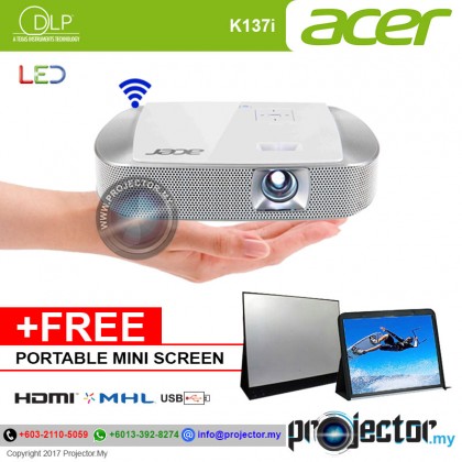 Acer K137i Portable LED DLP WIFI-Wireless Projector