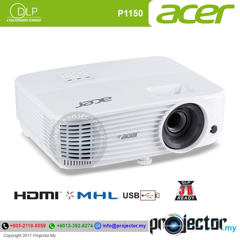 Acer P1150 SVGA 3600 Lumens Essential DLP Projector