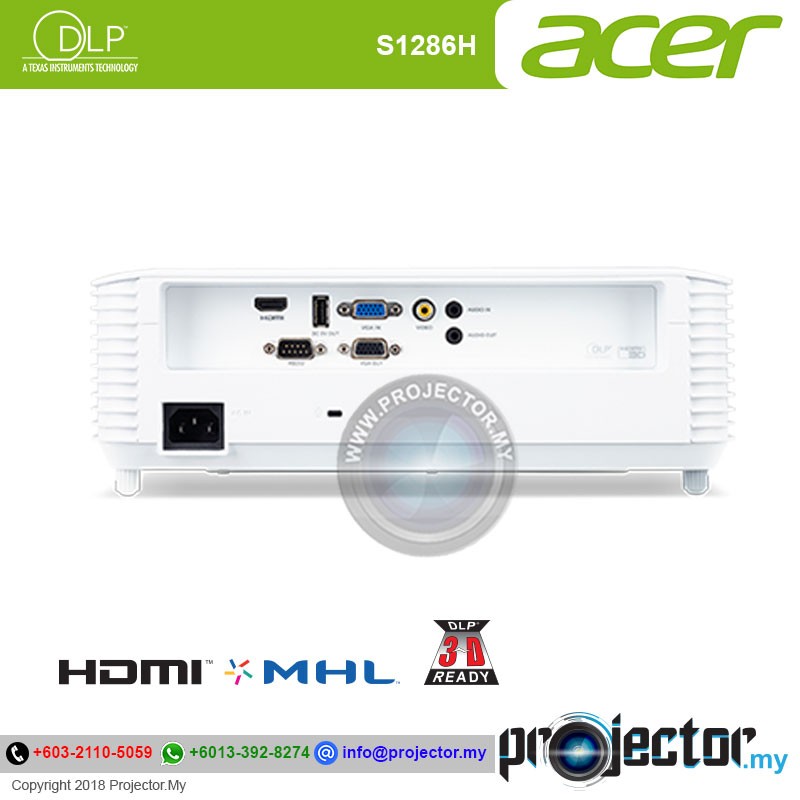 Acer S1286H XGA 3500 Lumens Short Throw Projector