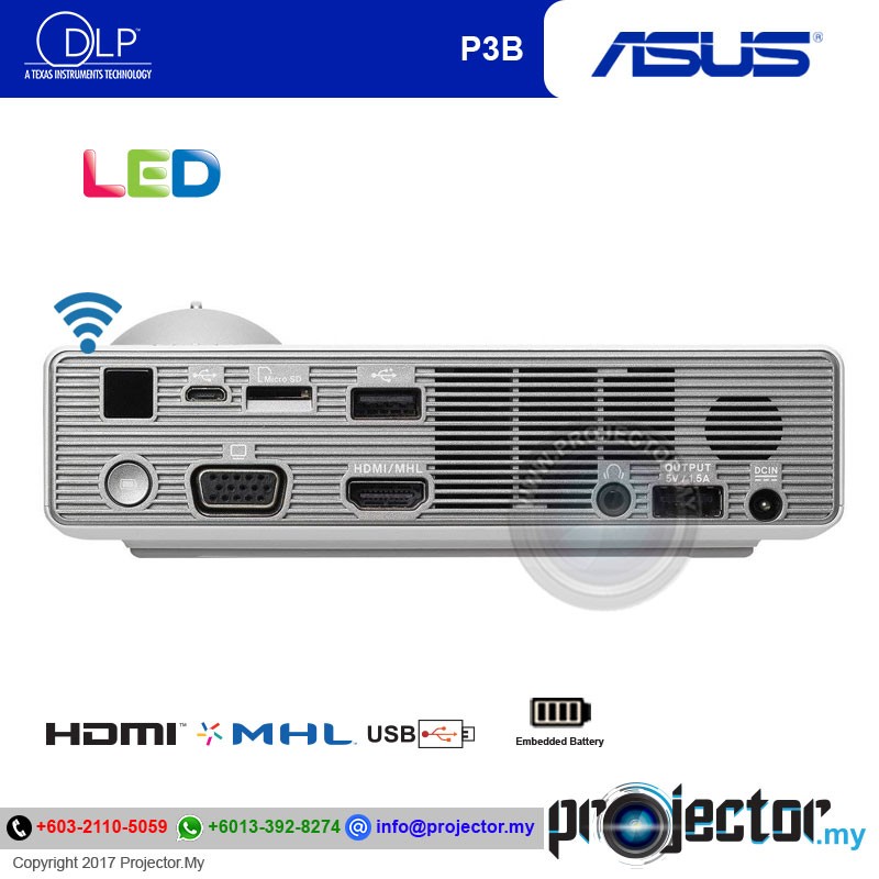 Asus P3B Portable Wireless LED Projector
