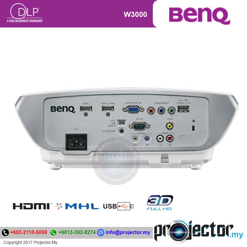 BenQ W3000 Full HD 3D Wireless Projector