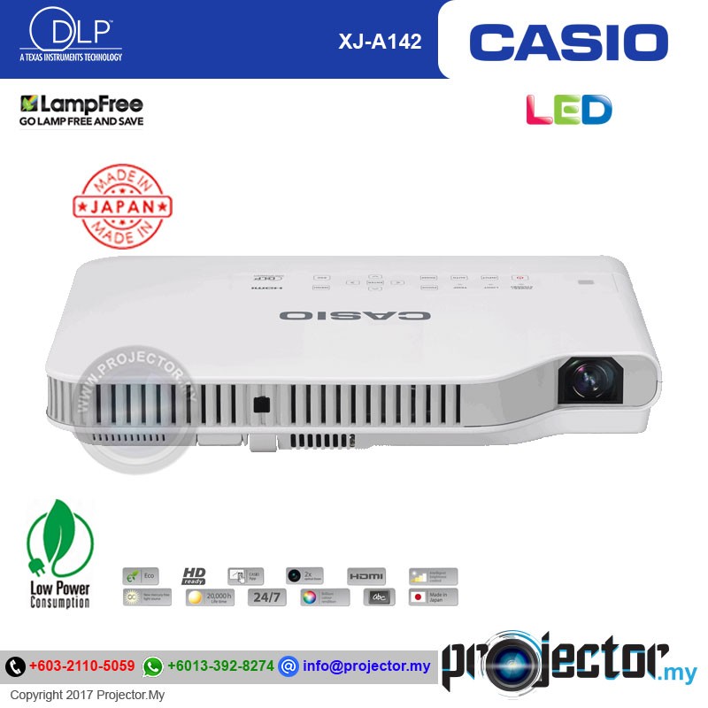Casio XJ-A142 LED 2500 Lumens Projector