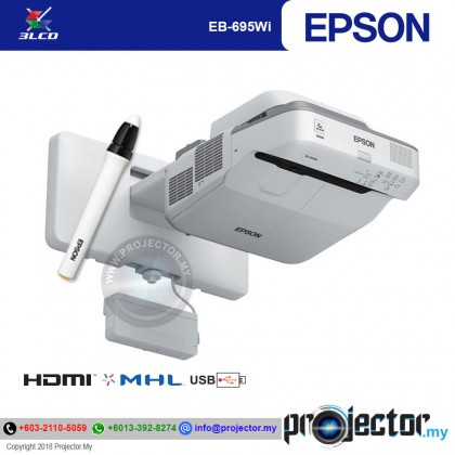 Epson EB-695Wi Ultra-Short Throw Interactive 3LCD Projector