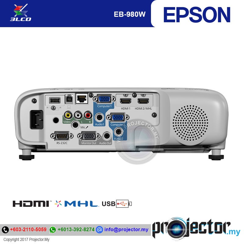 Epson EB-980W WXGA 3LCD Projector