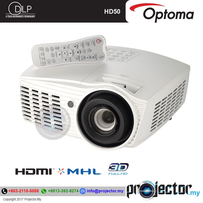 OPTOMA HD50 FULL HD 3D PROJECTOR
