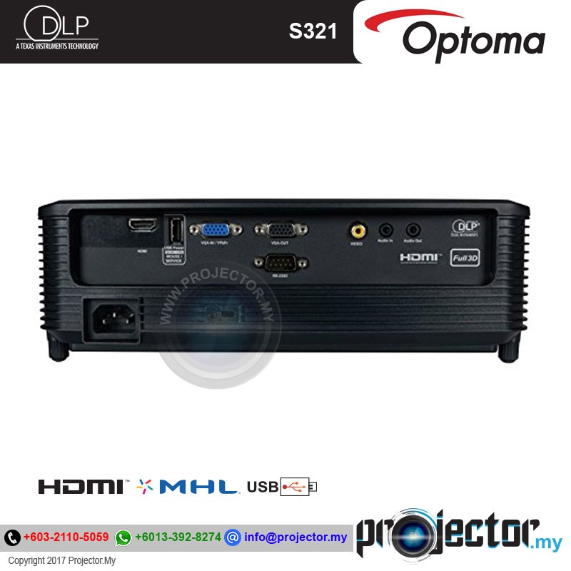 OPTOMA S341 3500 LUMENS SVGA PROJECTOR