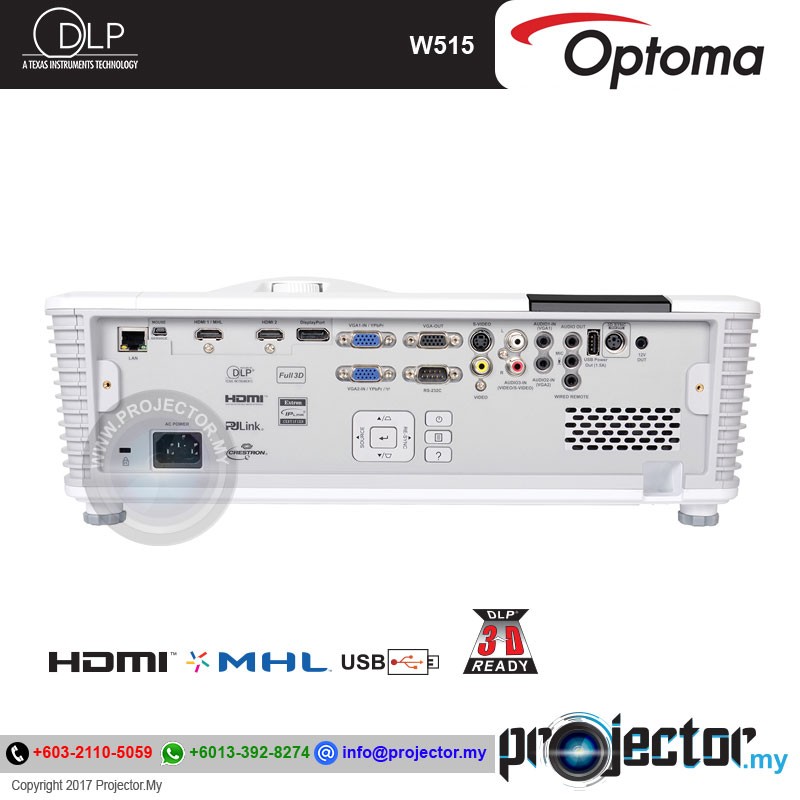 OPTOMA W515 6000 LUMENS WXGA PROJECTOR