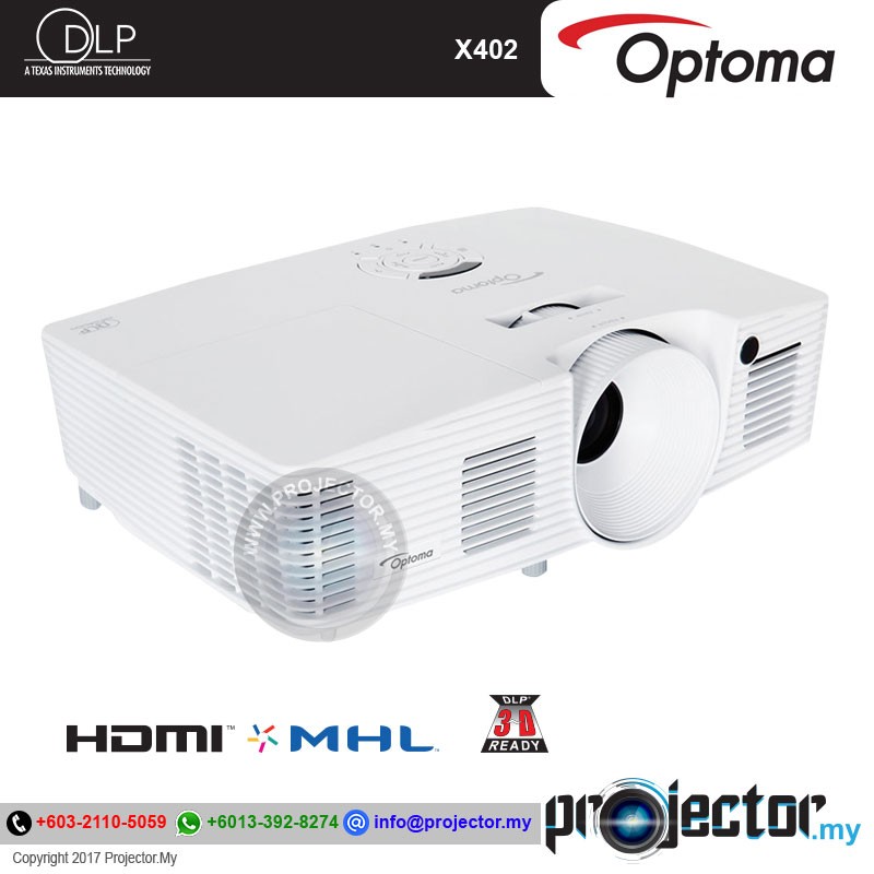 OPTOMA X402 XGA 4200 LUMENS DLP 3D PROJECTOR