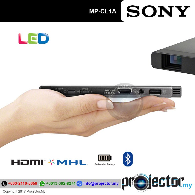 Sony MP-CL1A LED Laser Mobile Bluetooth Projector