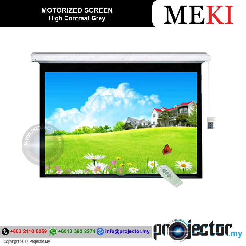 Meki EZ Motorized Screen-High Contrast Grey
