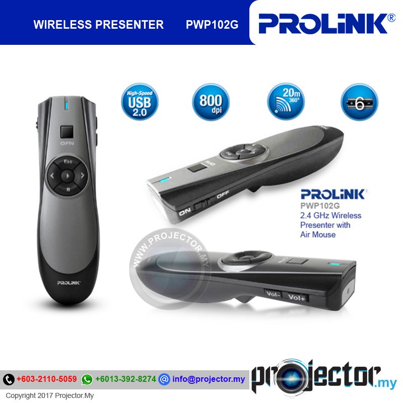 Prolink PWP102G Wireless Presenter With Air Mouse