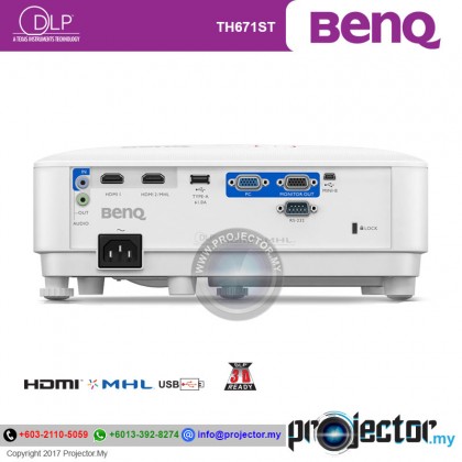 BenQ TH671ST DLP Home Theater Short Throw Projector