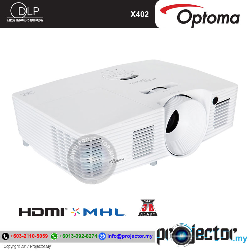 OPTOMA X402 XGA 4200 LUMENS DLP 3D PROJECTOR