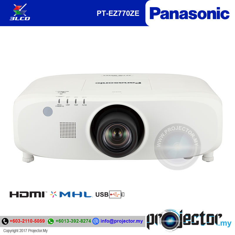 PANASONIC PT-EZ770ZE WUXGA 6500 LUMENS INSTALLATION PROJECTOR