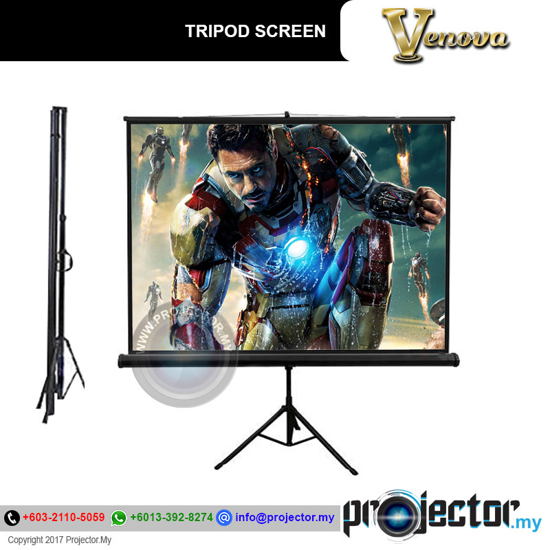 Venova Tripod Screen 70" X 70" (6' X 6') Matt White