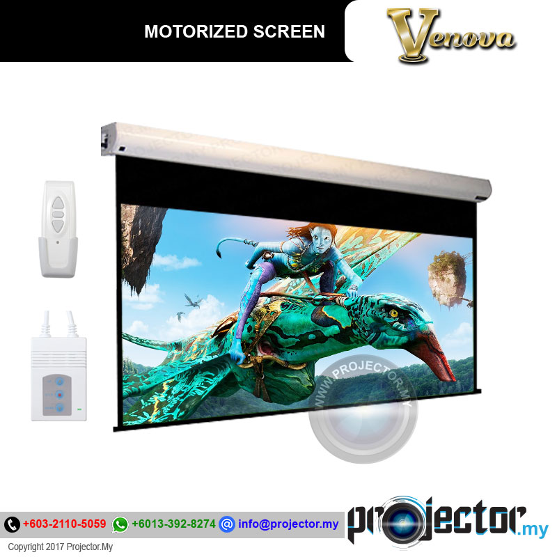 Venova Motorized Projection Screen 90" X 120" (150"D)