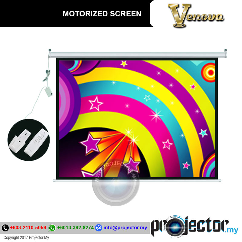 Venova Motorized Projection Screen 108" X 144" (180"D)