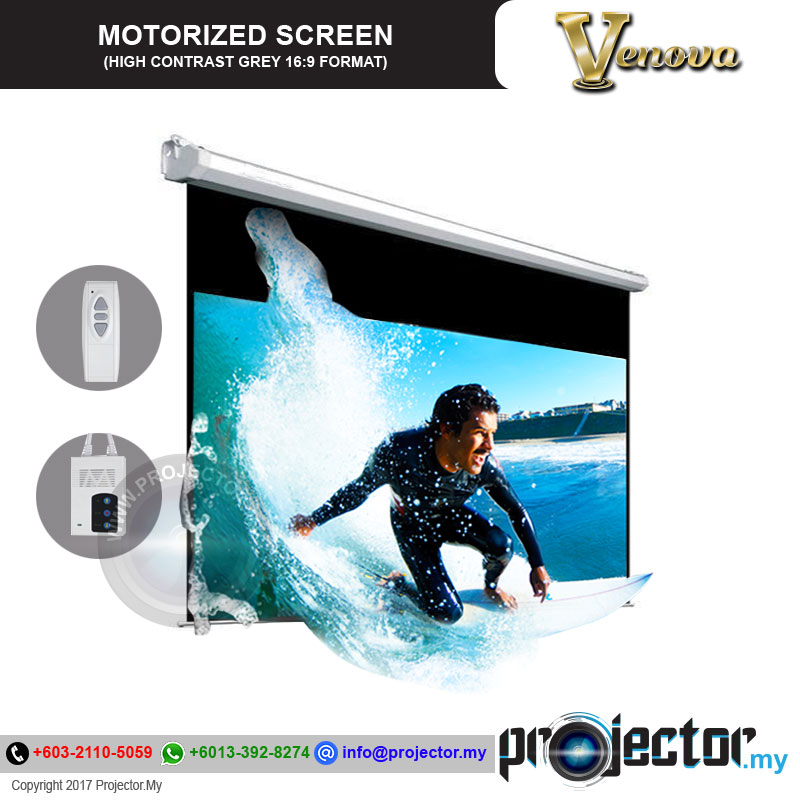 Venova Motorized Projection Screen 45.1" X 80.2" (92"D)