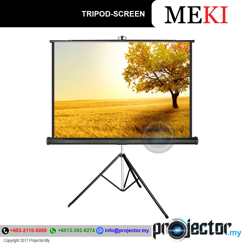 Meki EZ Tripod Screen 72" X 96" (120”D) Matt White