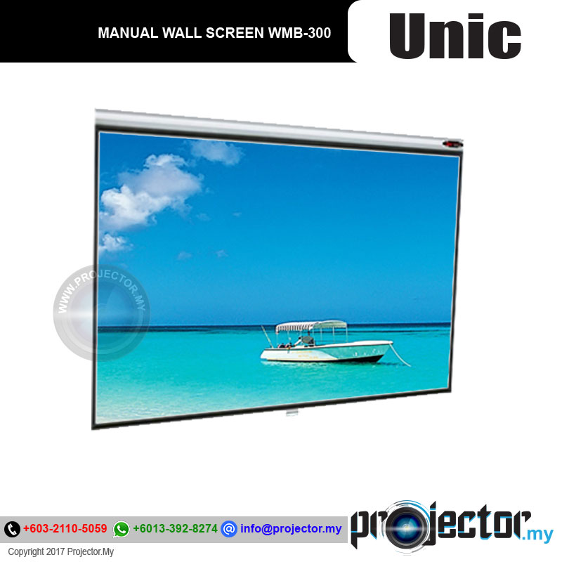 Unic Manual Wall Screen WMB-300 (10' X 10')