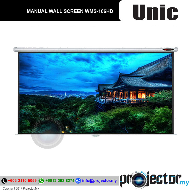Unic Manual Wall Screen WMS-106HD (51.9” X 92.4”)