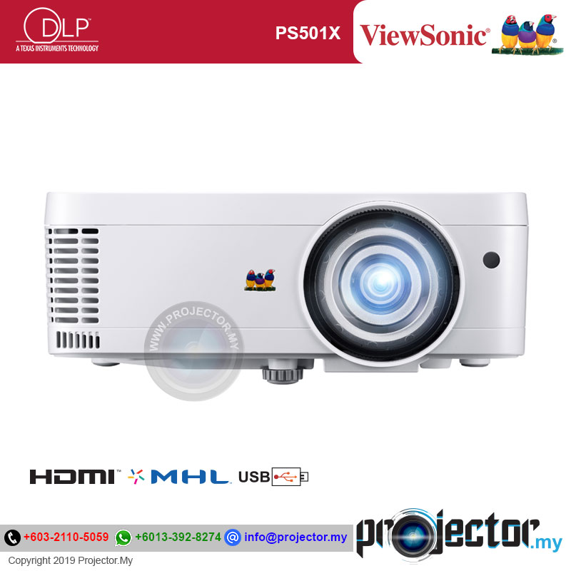 ViewSonic PS501X 3500 Lumens XGA Short Throw Projector