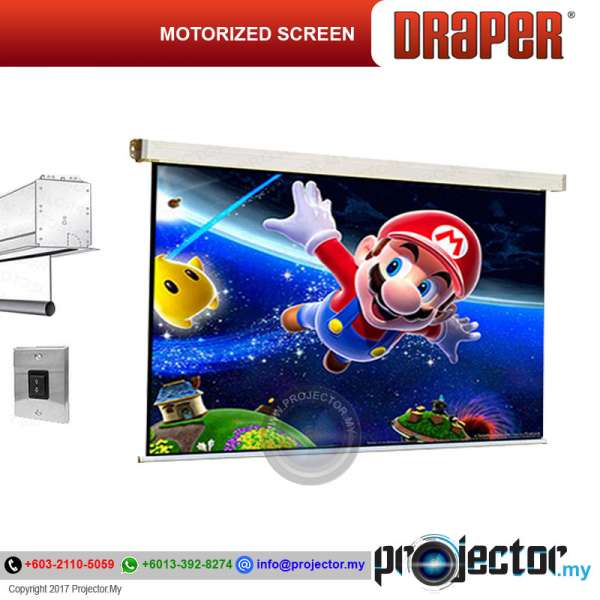 Draper Salara AV Format Motorized Screen WSL 6’ x 6’